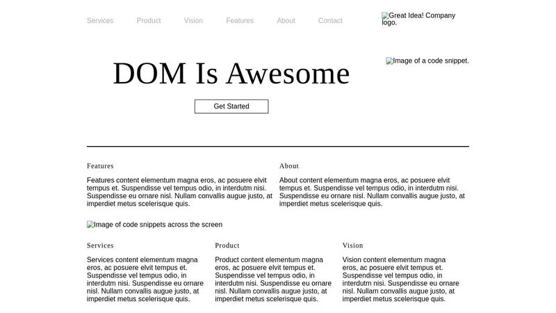 UX Interactive DOM: Project - JS CMS Solution