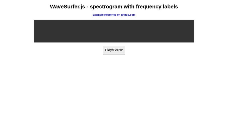 WaveSurfer.js - spectrogram with frequency labels