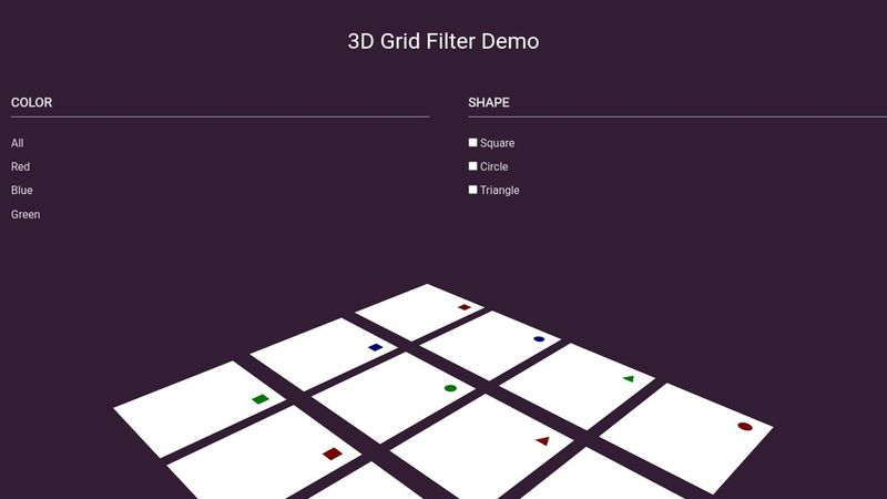 3D Grid with Filters