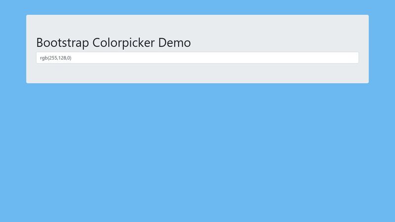 Bootstrap 4 Color Picker