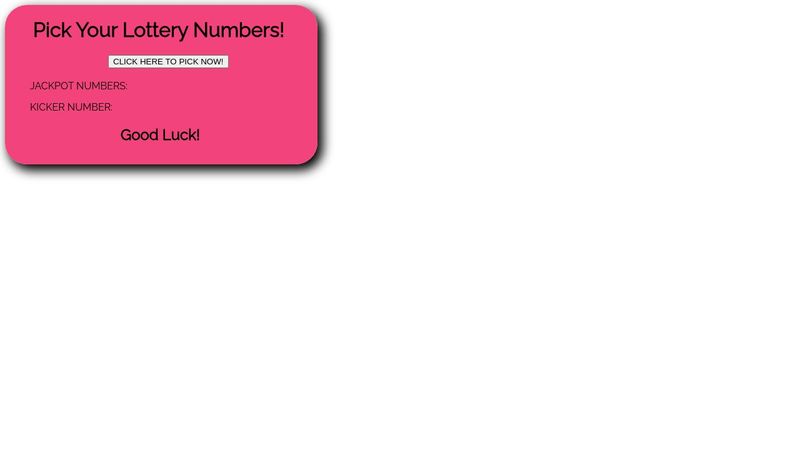 Random Lotto Number Generator