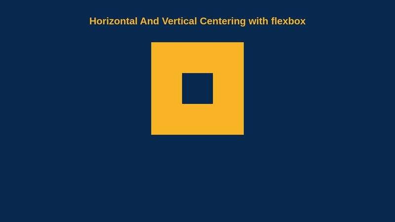 Horizontal And Vertical Centering with flexbox