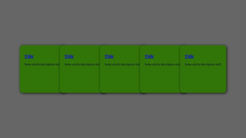 Movable Stacked Card Row in CSS