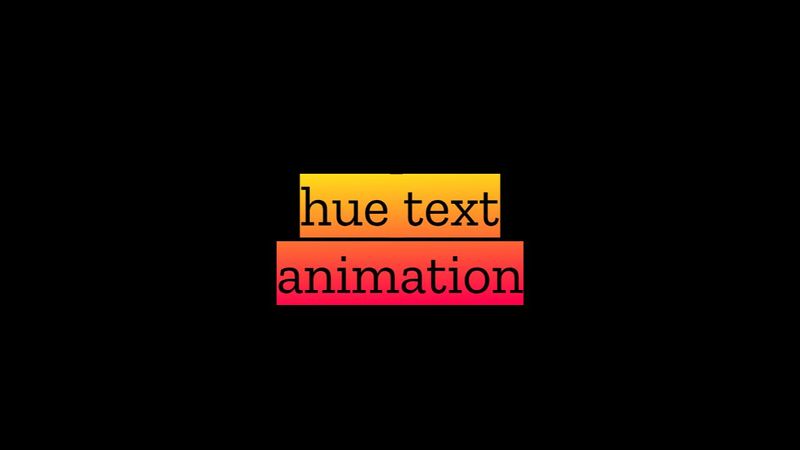 hue text animation