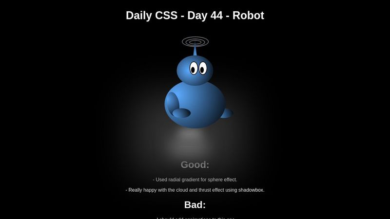 Daily CSS Day44 - Robot