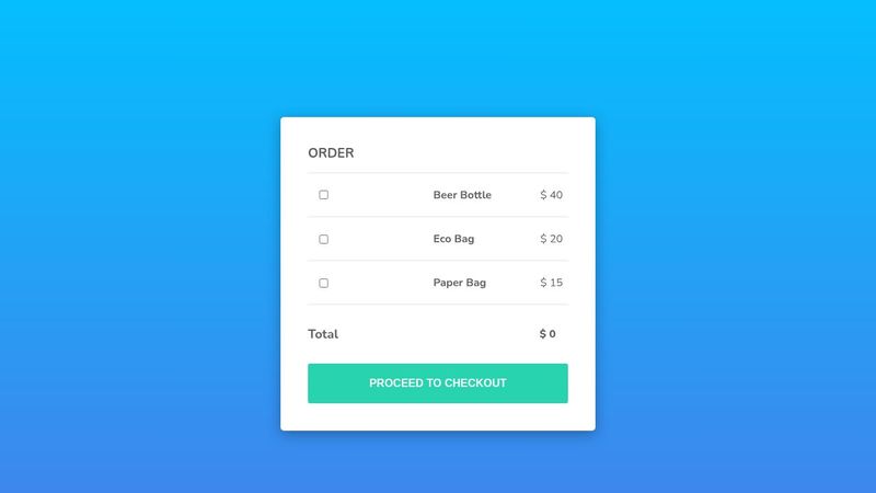 Vue.js - simple order cart