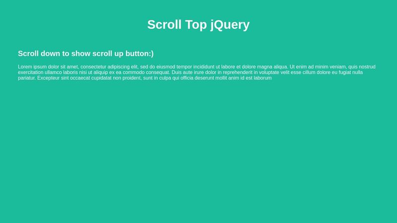 Scroll top jQuery