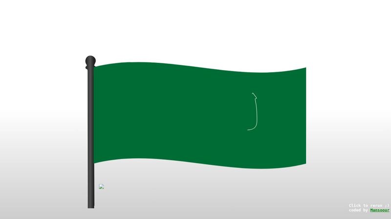 SVG & CSS waving flag with stroke animations