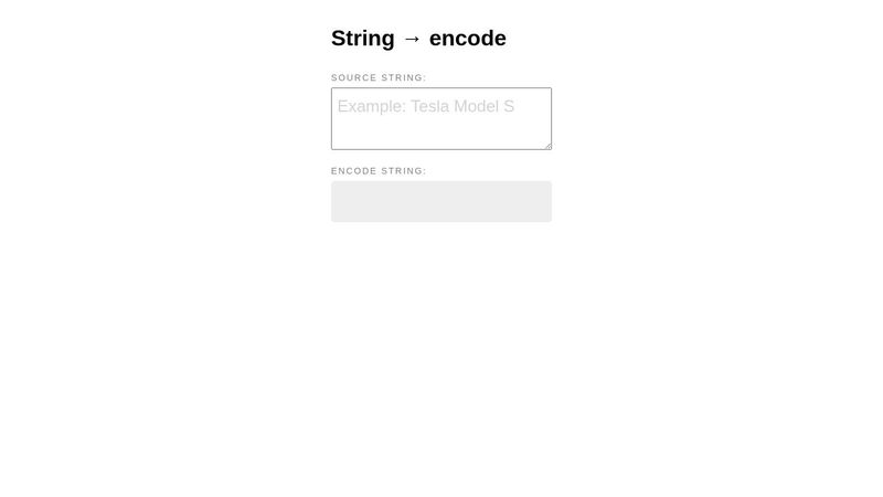 String to encode