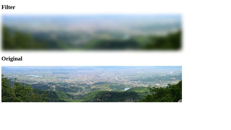 image blur filter CSS