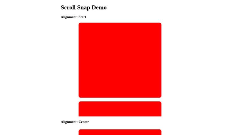 CSS Scroll Snap Demo