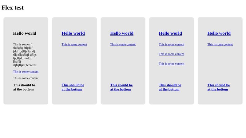 CSS flex align element to bottom (without nesting)