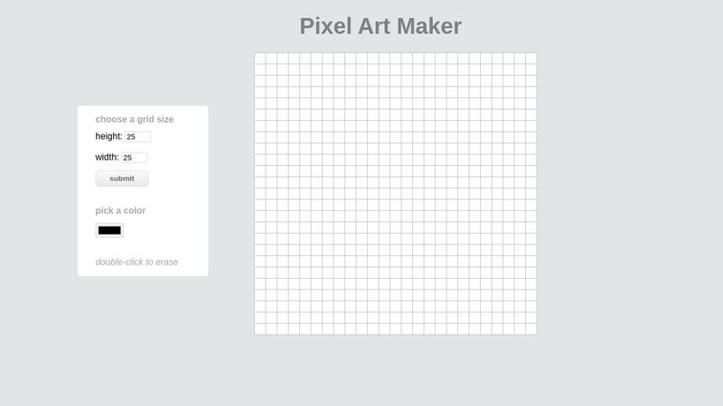 Udacity Pixel Art Maker (Vanilla JavaScript)