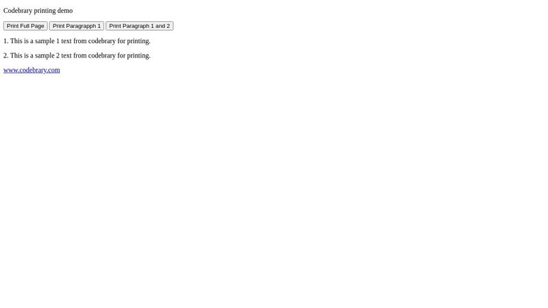 Print Web Page Using JavaScript