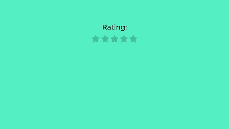 5 Stars Rating form using javascript
