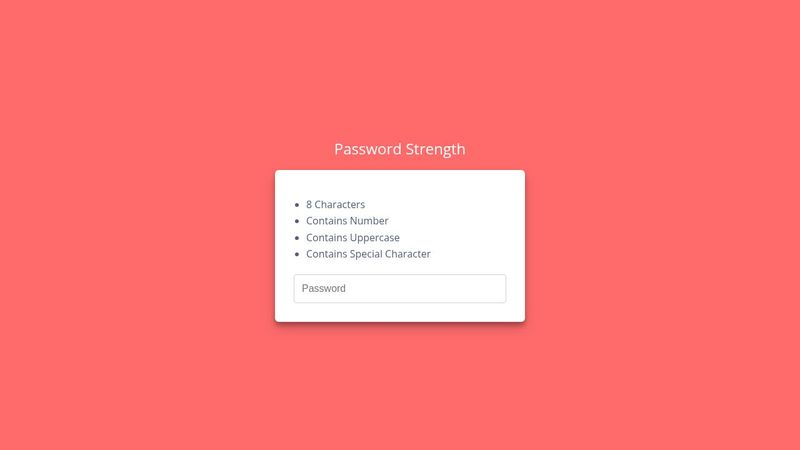 Vue Password Strength