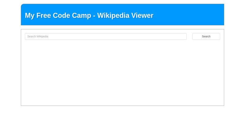 Codepen My Free Code Camp Build A Wikipedia Viewer 