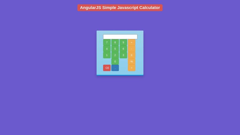 AngularJS Simple Calculator
