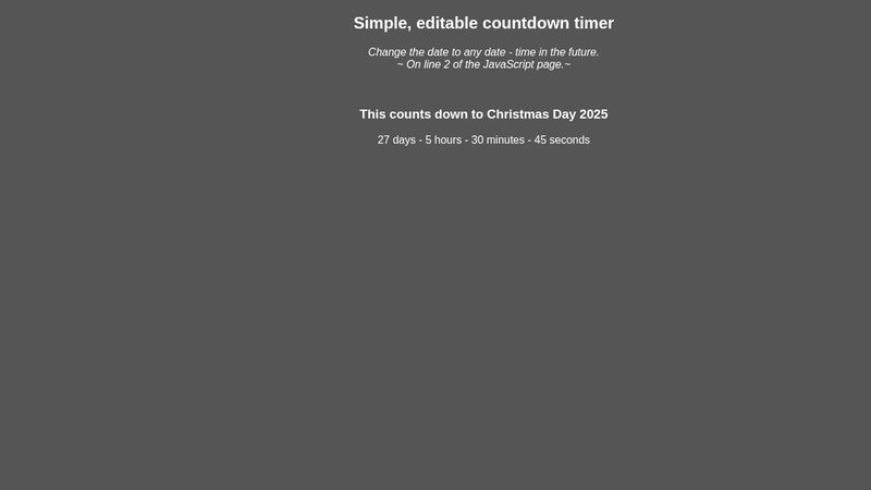 Simple Countdown Timer