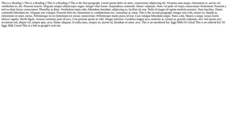 Intro to HTML Exercise - Text without Markup