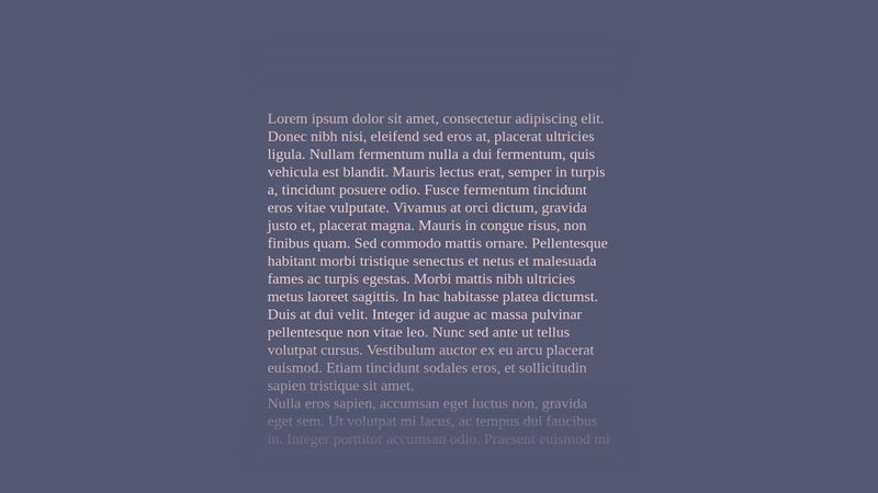 Overflow Fading Text