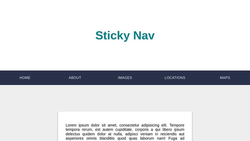 Sticky Nav - Vanilla JS (JS30)