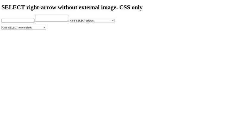 SELECT right-arrow with CSS