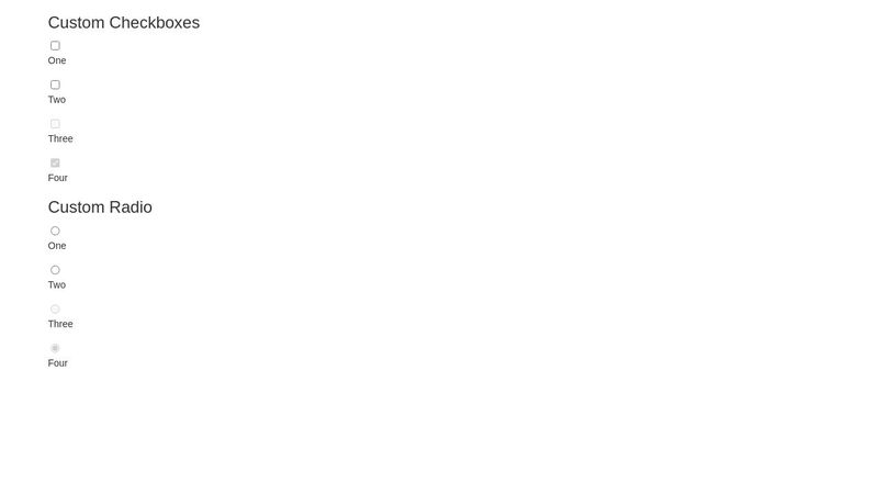 Custom Checkbox/ Radio Elements