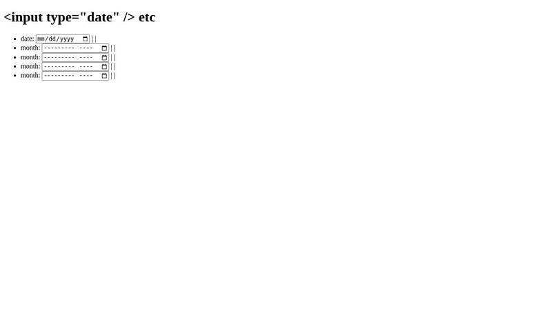 HTML input date