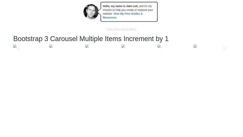 CodePen Bootstrap 3 Carousel Multiple Items Increment By 1 CodePen Bootstrap 3 Carousel Multiple Items Increment By 1