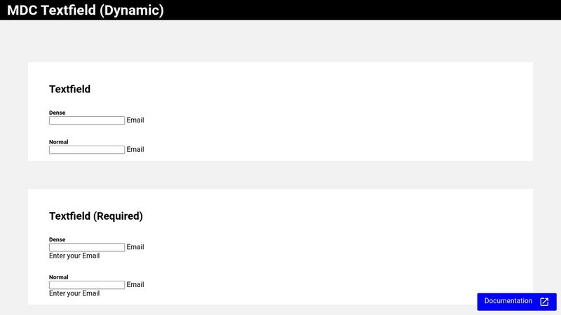 MDC Text Field (Dynamic)