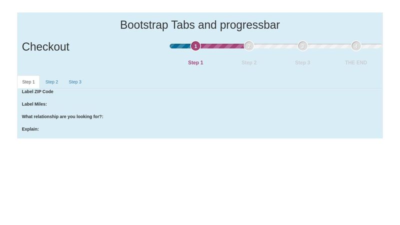 Bootstrap 4 tabs and progress