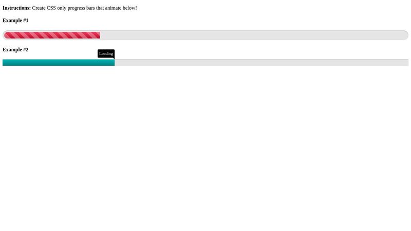 Animated Progress Bars CSS