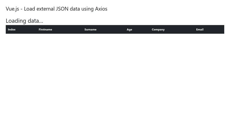Vue.js - Load external JSON data using Axios 02