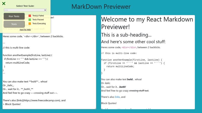 React-MarkDown-Previewer