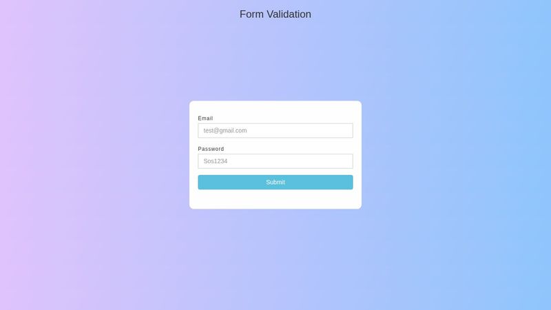 Form validation