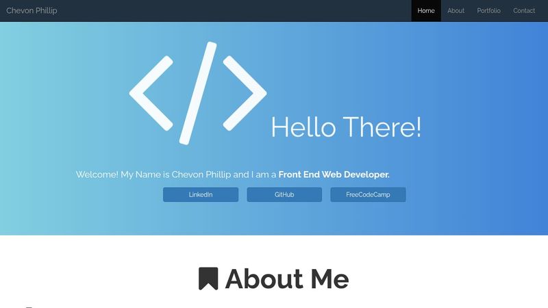 FreeCodeCamp - Build a Personal Portfolio Webpage