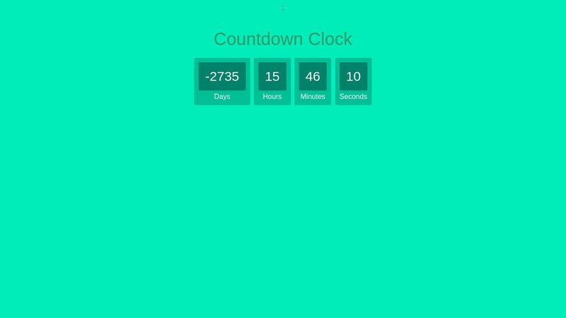 Styled JavaScript Countdown Clock