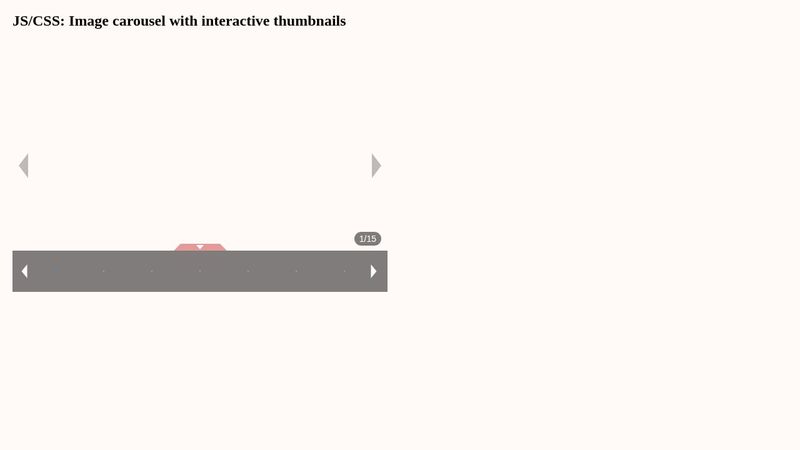 JS/CSS: Image carousel with interactive thumbnails