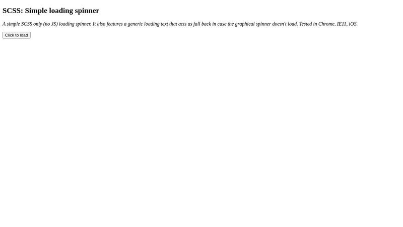 SCSS: Simple loading spinner