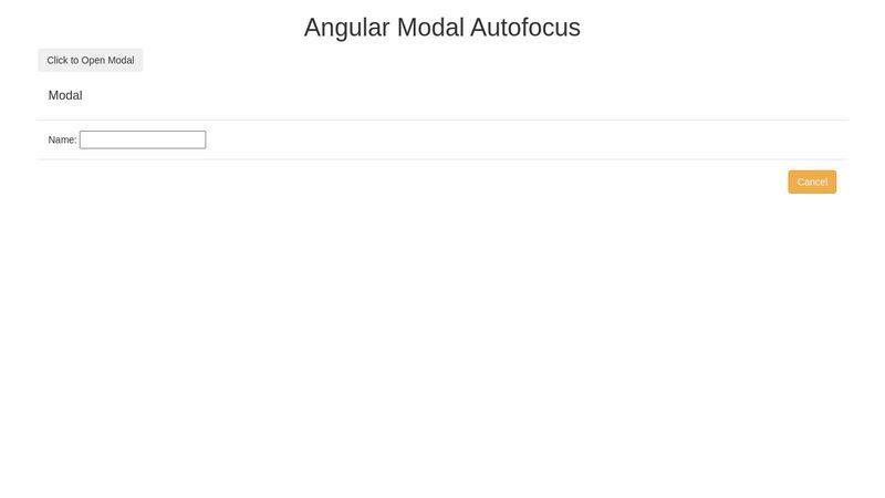 Angular Modal Popup Autofocus