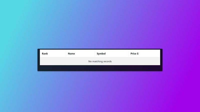 Crypto Table with Vue.js & Axios