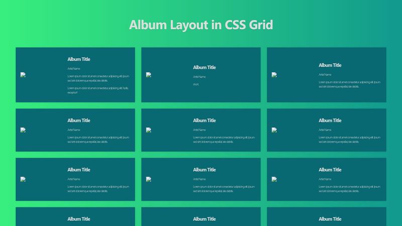 #GriddyUp - Album Layout with CSS Grid