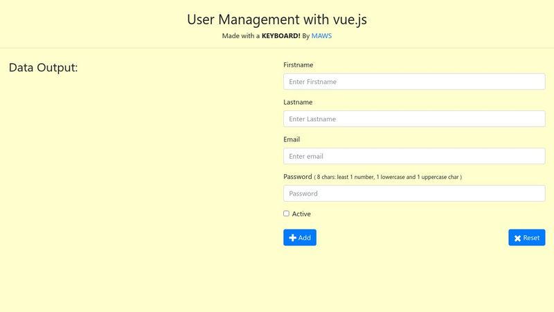 Vue.Js User Management