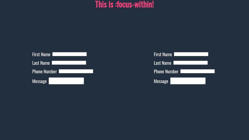 :focus-within - Power of CSS
