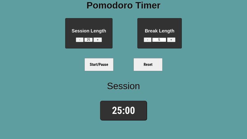 CodePen - Pomodoro Timer