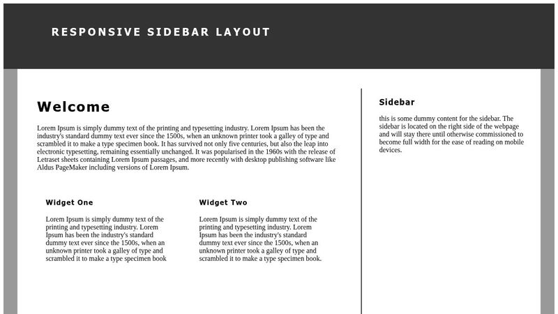 Floating Sidebar & Content Elements - Responsive