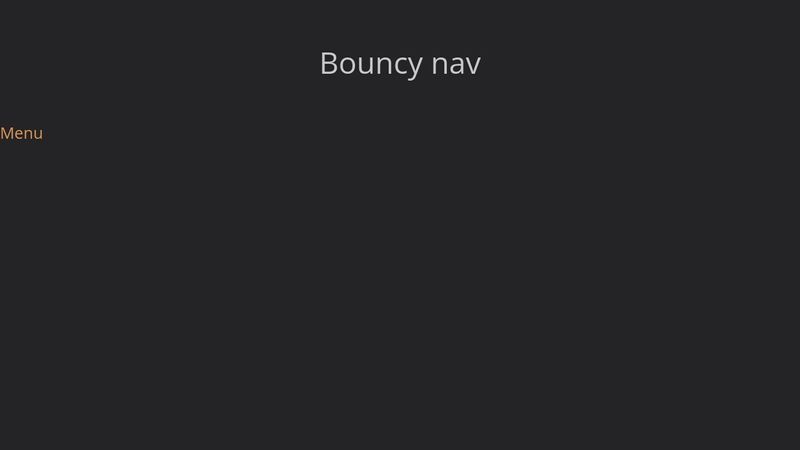 Bouncy nav