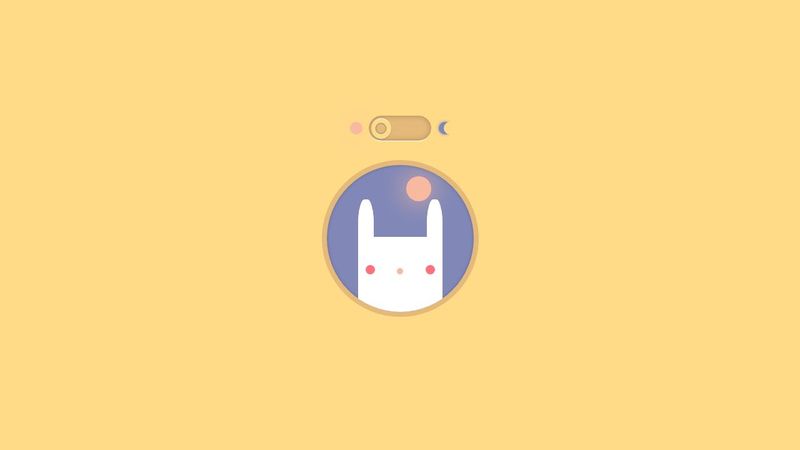 Pure CSS Switch Day and Night (Rabbit version)