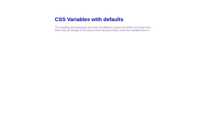 CSS Variable with defaults